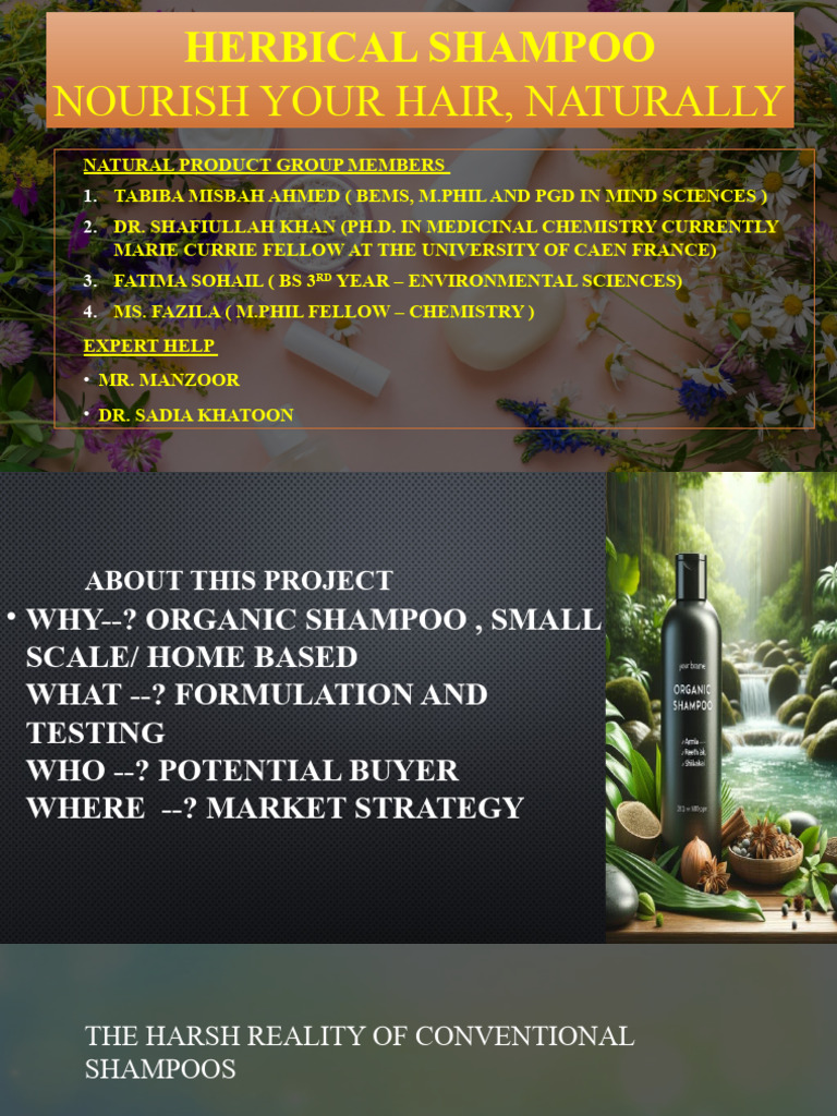 Herbal Shampoo: Natural Hair Care Solutions | PDF | Shampoo