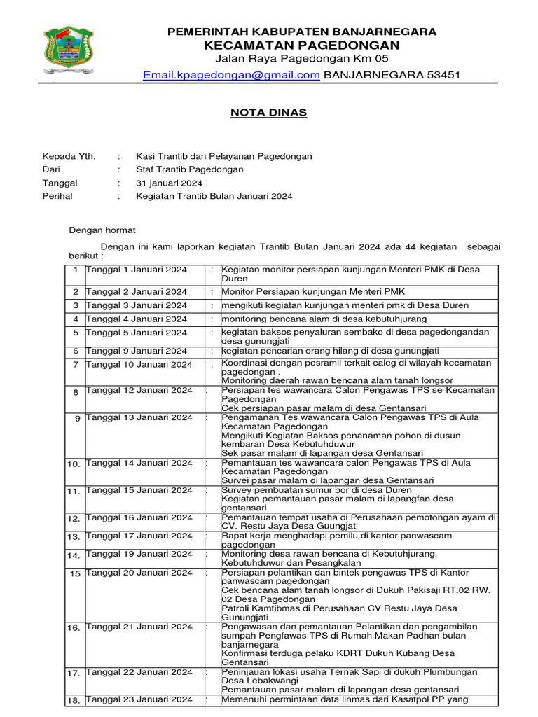 Nota Dinas 2024 | PDF