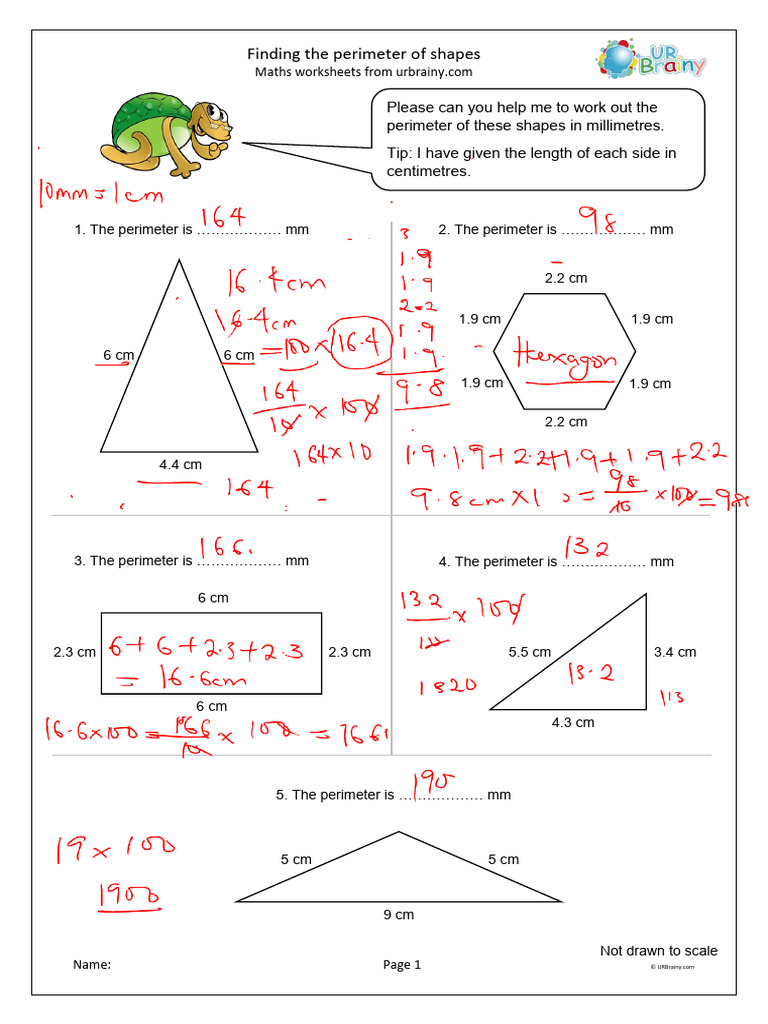 Finding The Perimeter of Shapes | PDF | Length | Distance