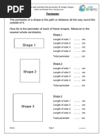 Grade 4 Perimeter Worksheet - Easy | PDF