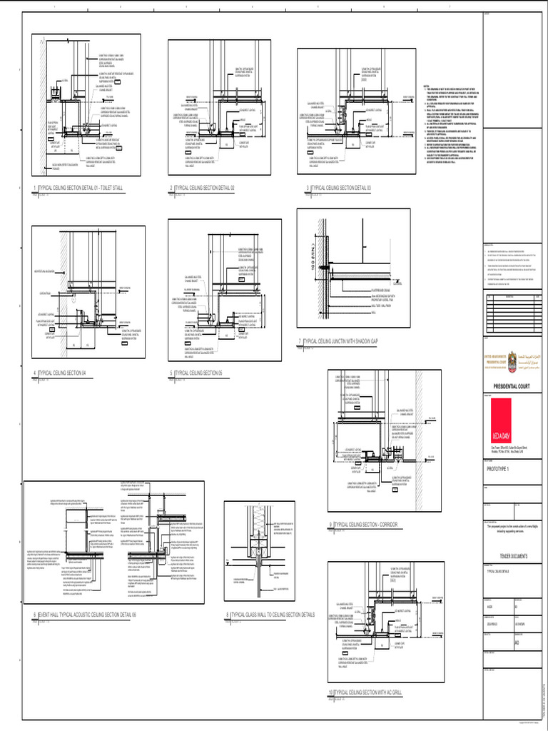 A520 - Typical Ceiling Details | PDF | Drywall | Galvanization