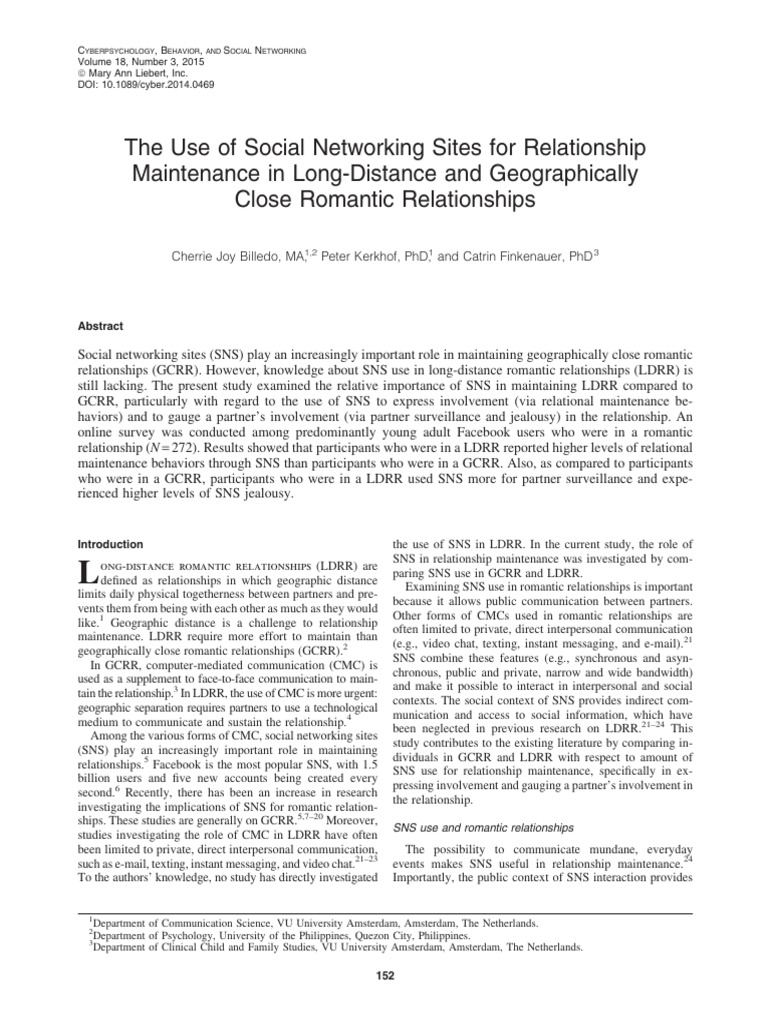 The Use of Social Networking Sites For Relationship | PDF | Social ...