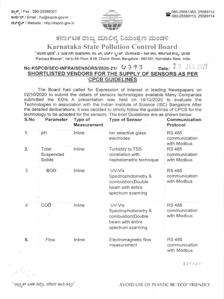 KSPCB Approved Vendor's List For RECD | PDF