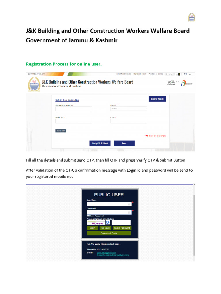 Labour Registration Manual Public User | PDF | Computing | Software