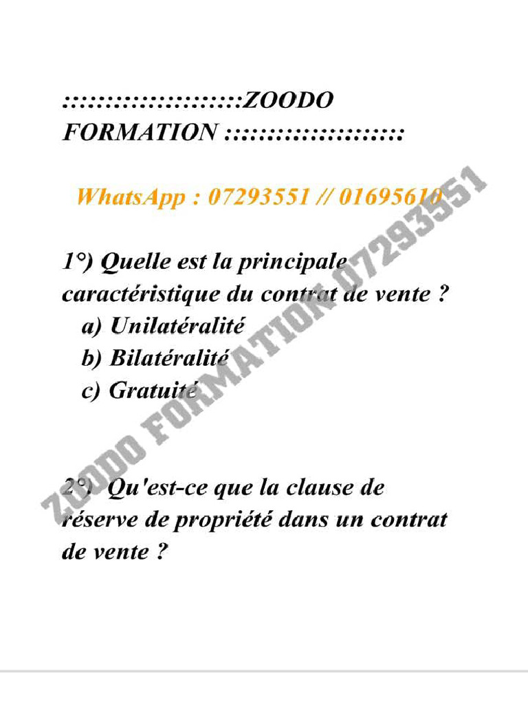 ZOODO FORMATION (Sujet n°170????) | PDF