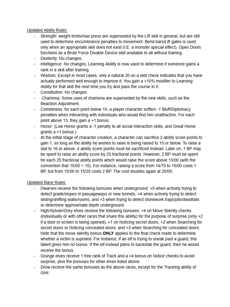 Hackmaster Updated Rules | PDF