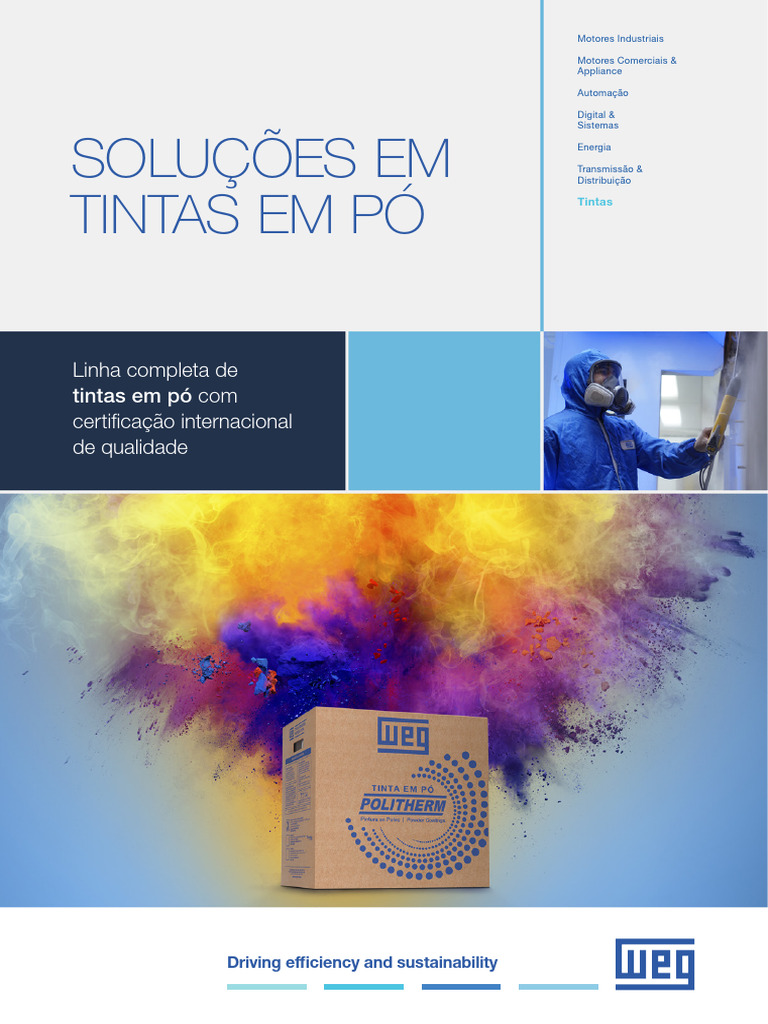 Soluções em Tintas em Pó WEG | PDF | Tinta | Temperatura