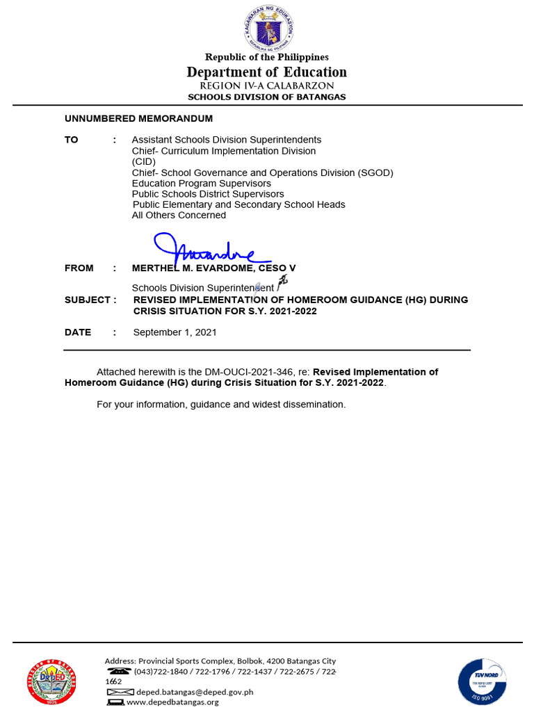 Revised Homeroom Guidance for 2021-2022 | PDF | Schema (Psychology) | Learning