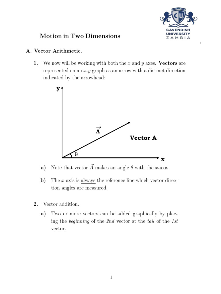 Vectors - Motion - in - Two - Dimensions | PDF | Acceleration ...