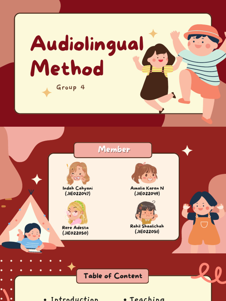 Audiolingual Method - Group 4 | PDF | Psycholinguistics | Linguistics