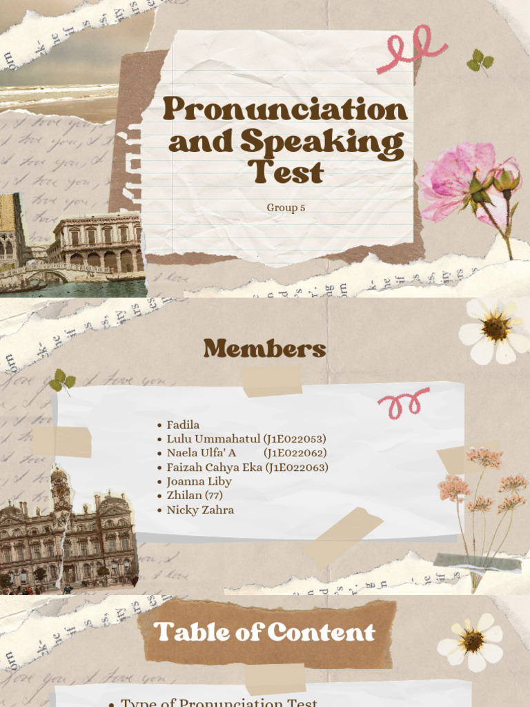 LTE 5 - Pronunciation and Speaking Test - Compressed | PDF | Speech ...