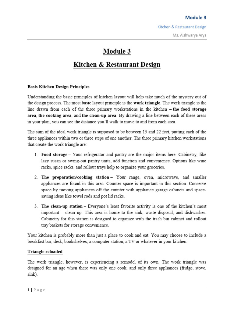 Restaurant Kitchen Design Principles | PDF | Kitchen | Restaurants