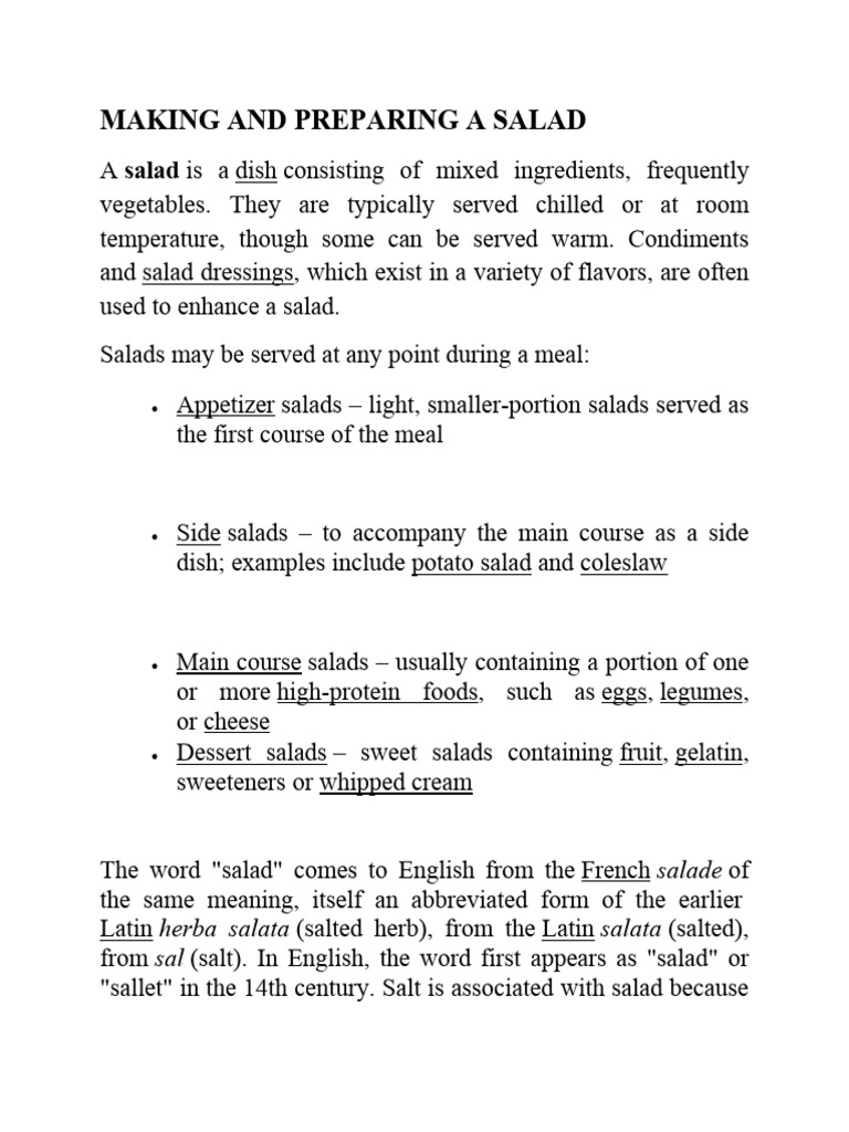 Salad Pdf Salad Foods