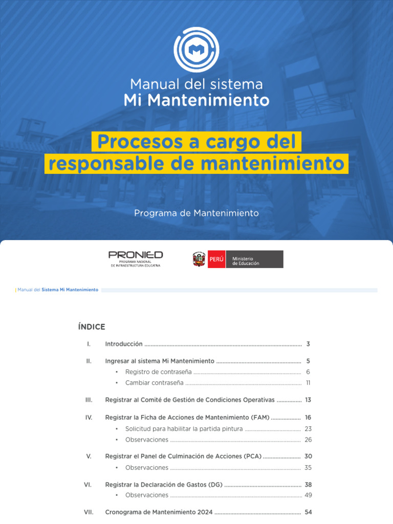 Manual Responsables de Mantenimiento Sistema Mi Mantenimiento | PDF