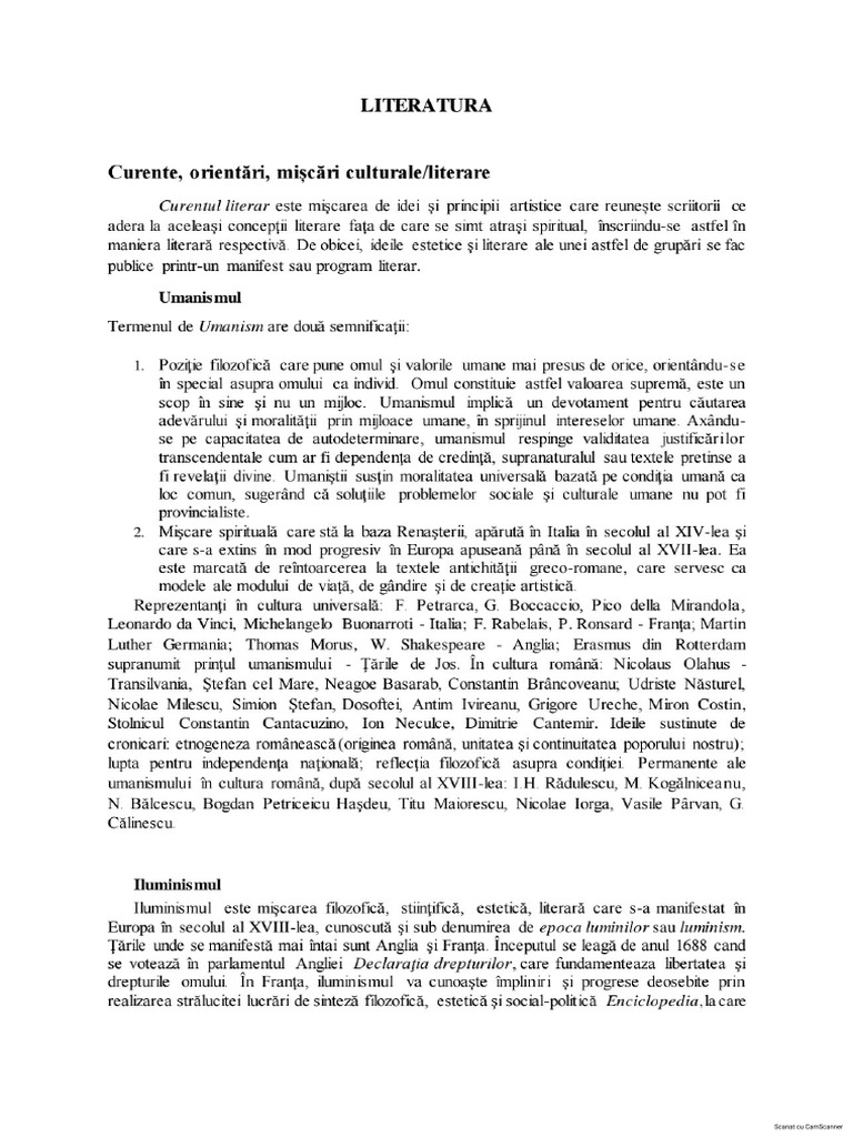 Literatură Română | PDF