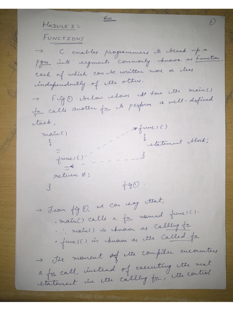 Module 3 Functions | PDF