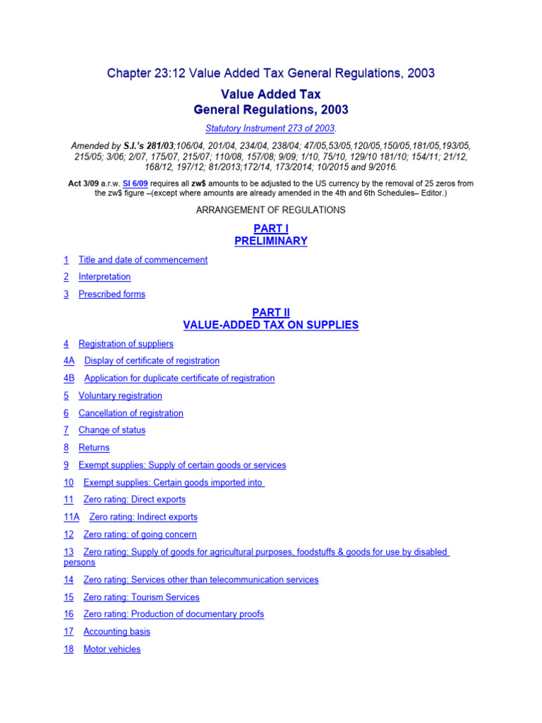 VAT Regs | PDF | Value Added Tax | Tax Exemption