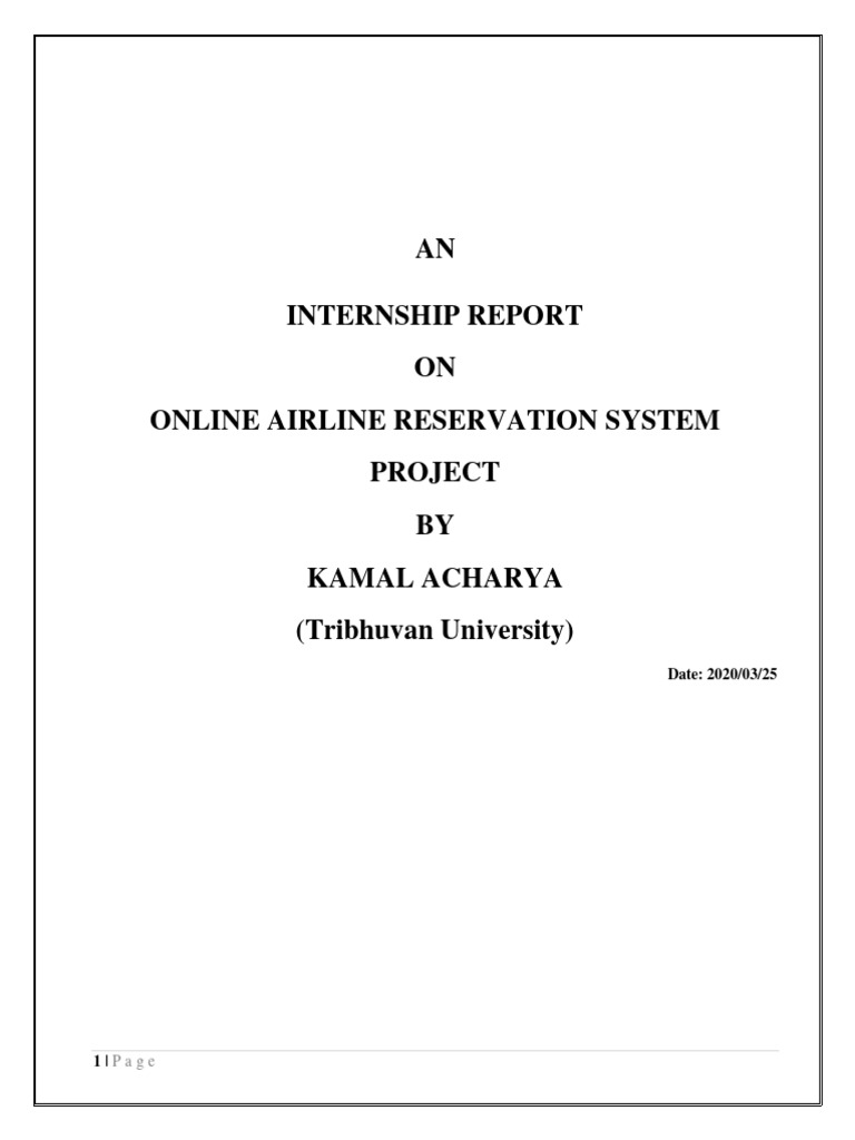 Online Airline Reservation System Project Report | PDF | Java (Programming Language) | Databases