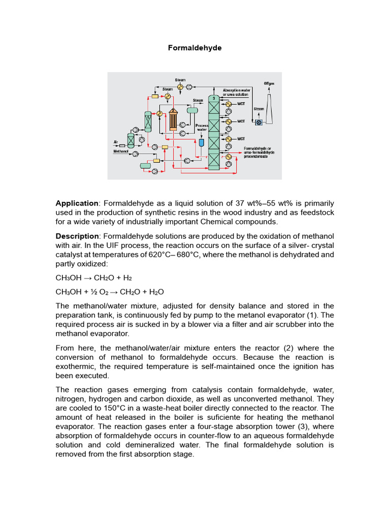 Formaldehyde Production Process Guide | PDF | Methanol | Formaldehyde