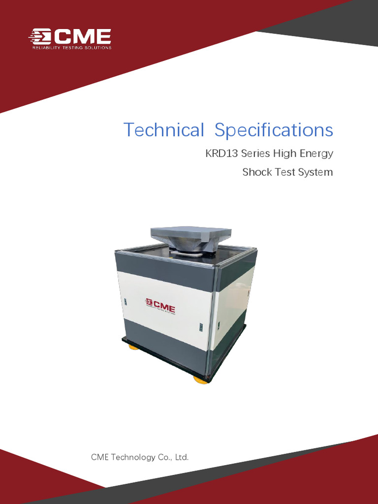 Krd13 High Energy Shock Test System Pdf Electrical Engineering