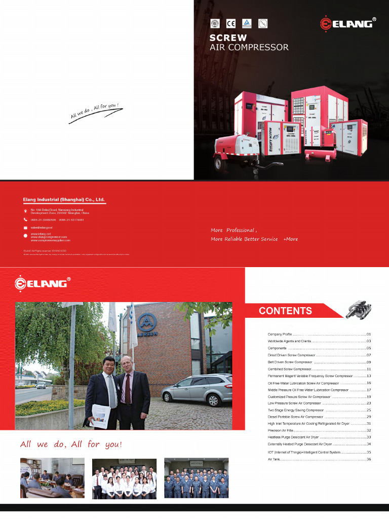 Elang Air Compressor Catalog | PDF