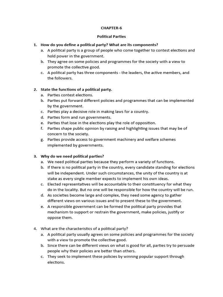 Cic-4. Political Parties . | PDF | Political Parties | Elections