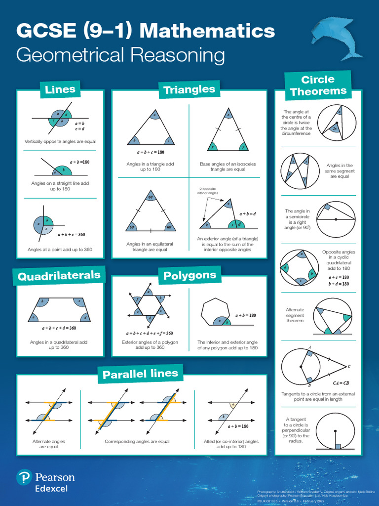 GCSE Maths Geometrical Reasoning Poster A4 Colour | PDF | Triangle | Circle