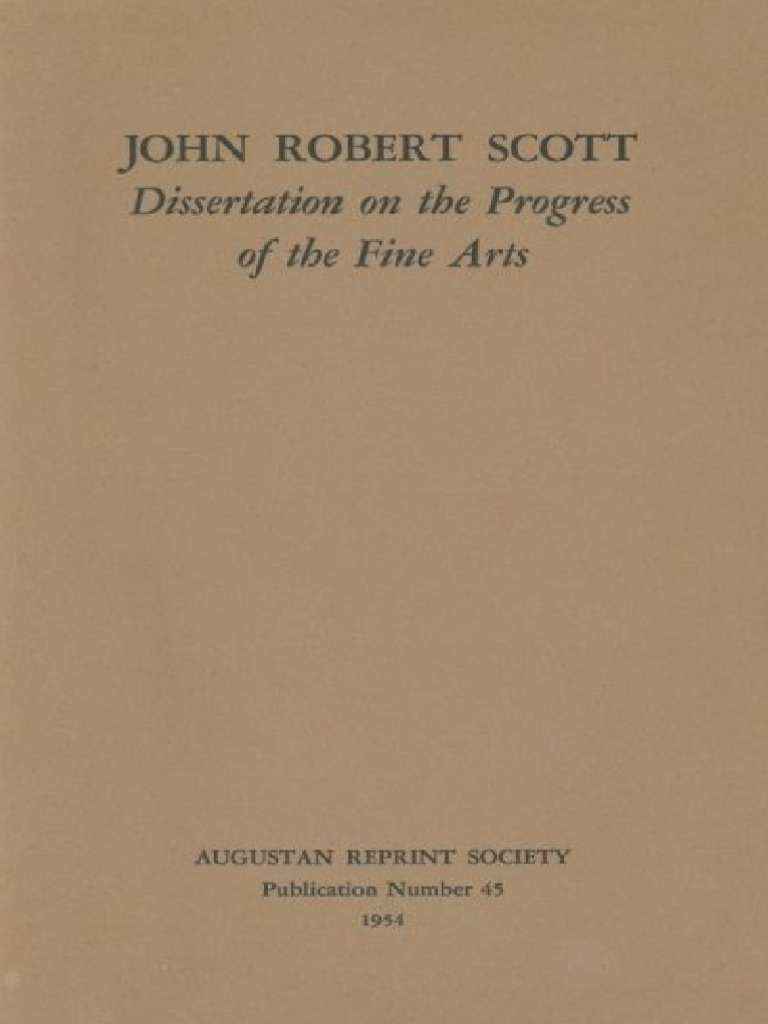Dissertation On The Progress of The Fine Arts | PDF | Poetry | Project ...