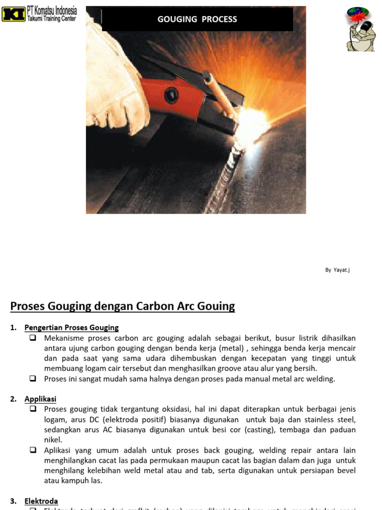 Gouging Process | PDF | Teknologi & Rekayasa