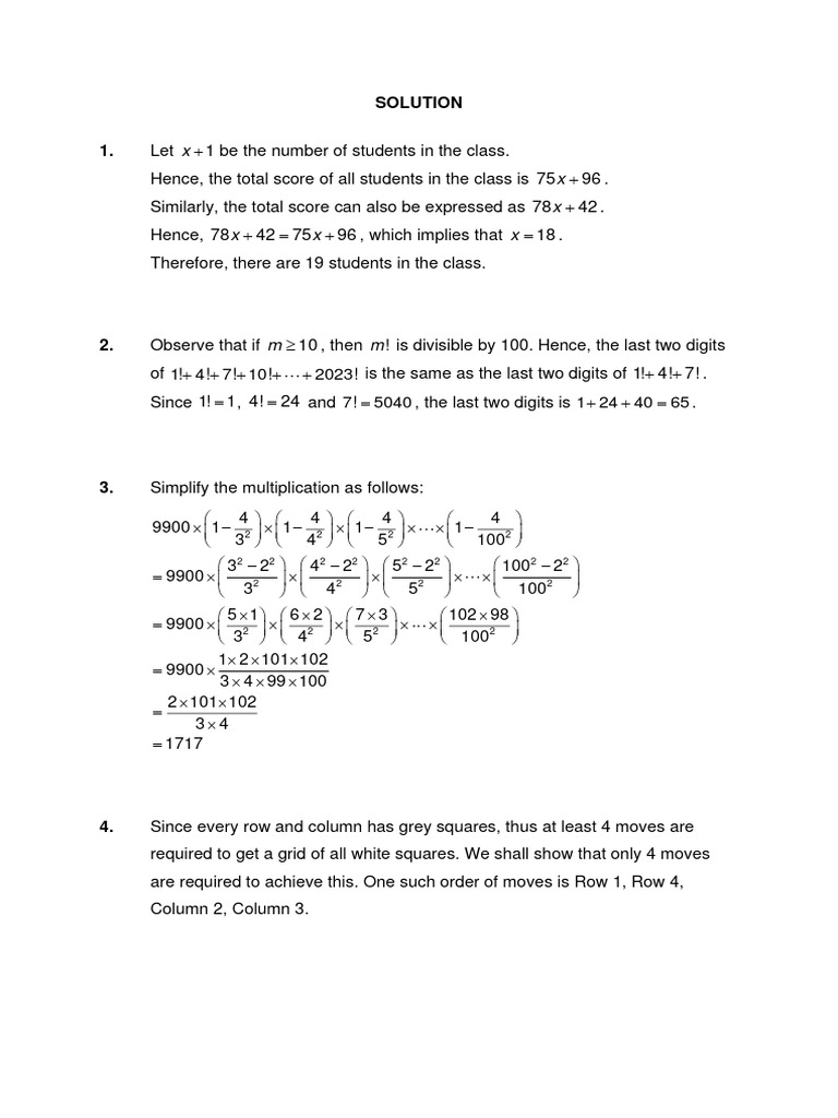 2023 NMOS Special Solution | PDF | Area | Rectangle