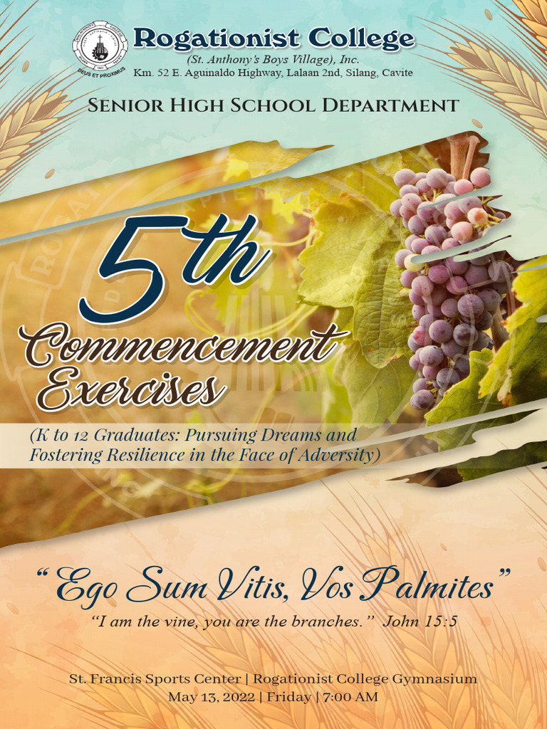 RC-SHS-5th-Commencement-Exercise-Program-FINAL | PDF