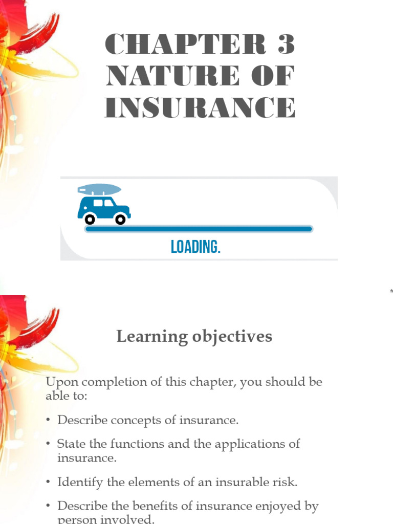 Chapter 3 Nature of Insurance | PDF | Insurance | Risk