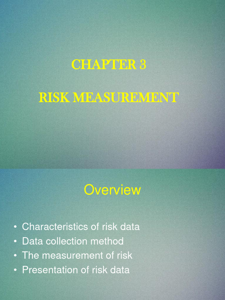 Chapter 2 Risk Assessment | PDF | Risk | Insurance