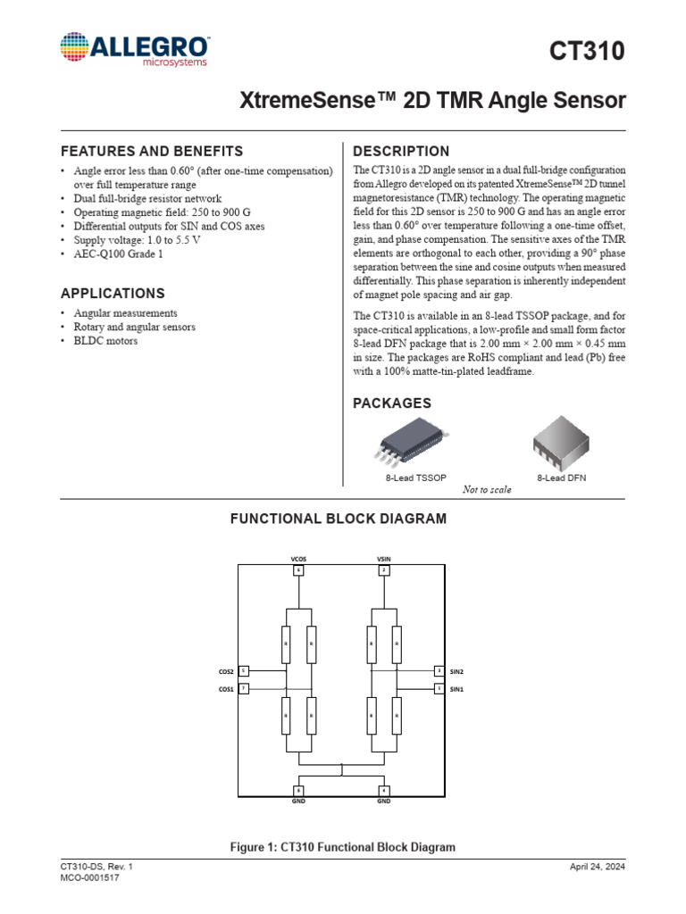 CT310 Datasheet | PDF | Electrostatic Discharge | Electrical Engineering