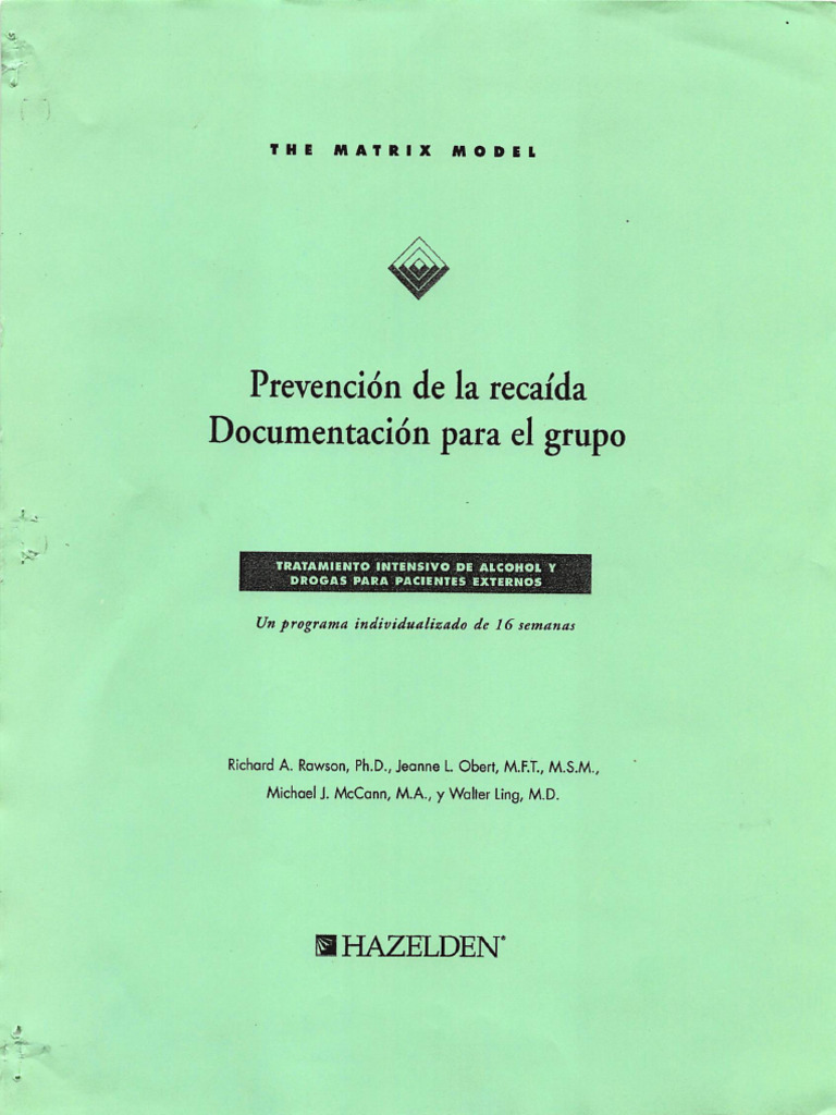 Matrix Manual Spanish Hazelden Version | PDF