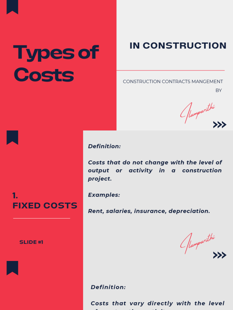 Types of Costs in construction | Download Free PDF | Expense | Cost