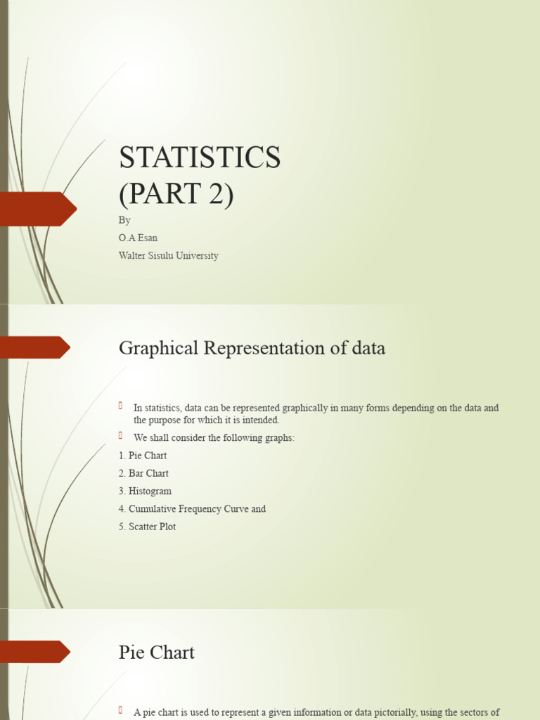 Statistics Part 2 | PDF | Pie Chart | Histogram