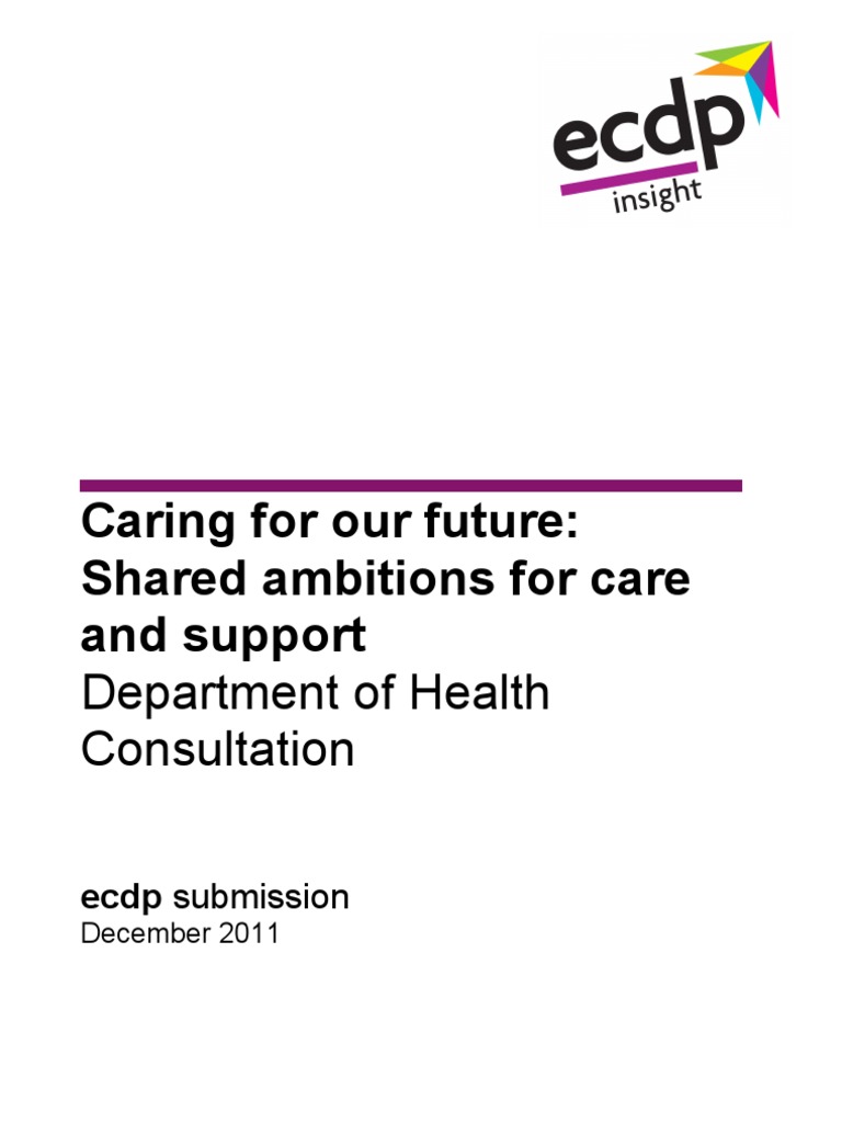 Caring For Our Future - Ecdp Response | PDF | Focus Group | Disability