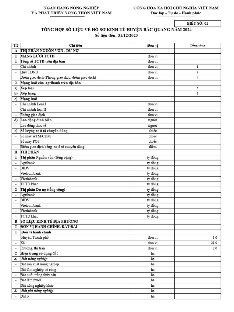Bieu So Lieu - HSKTDT | PDF