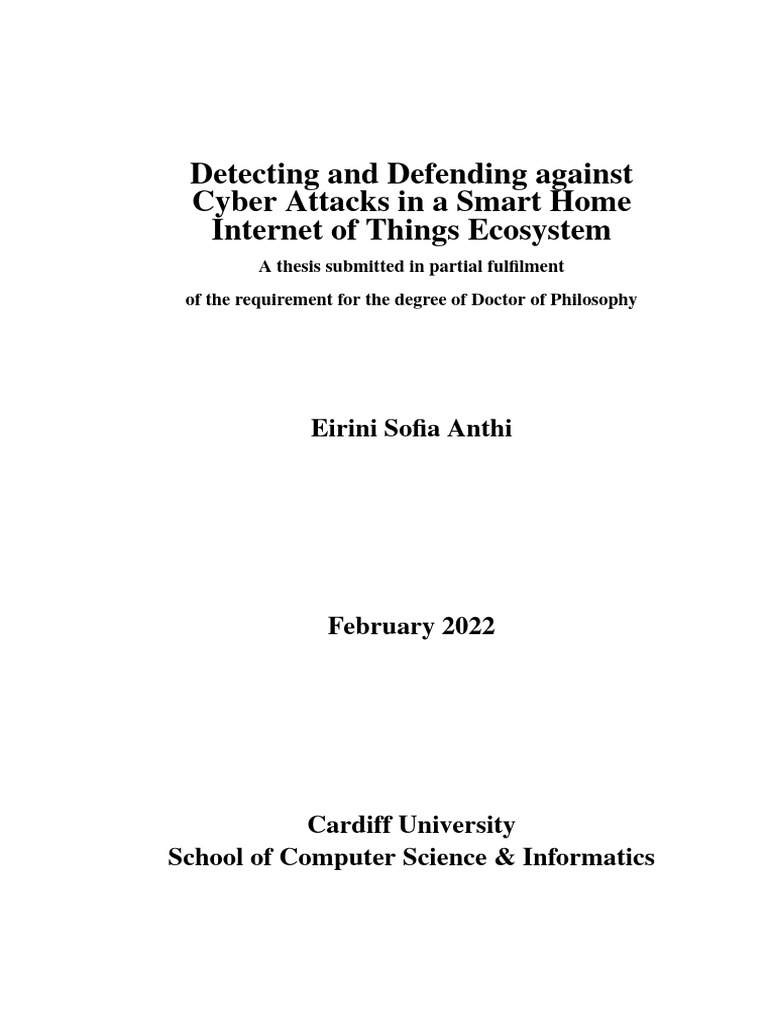 Detecting and Defending Against Cyber Attacks in A Smart Home | PDF ...
