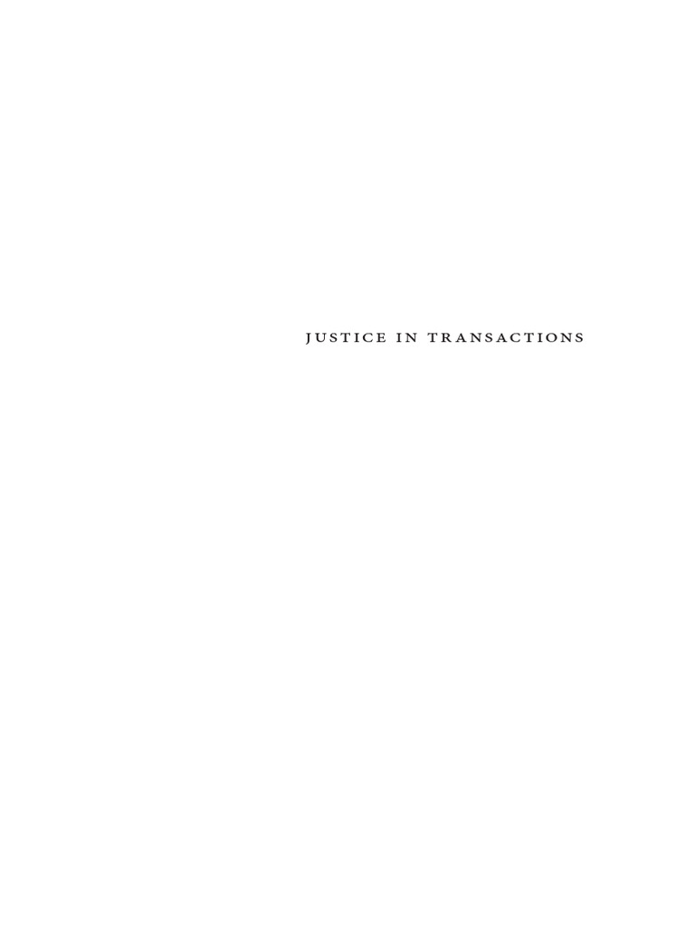 Peter Benson - Justice in Transactions - A Theory of Contract Law (2019, Harvard University ...