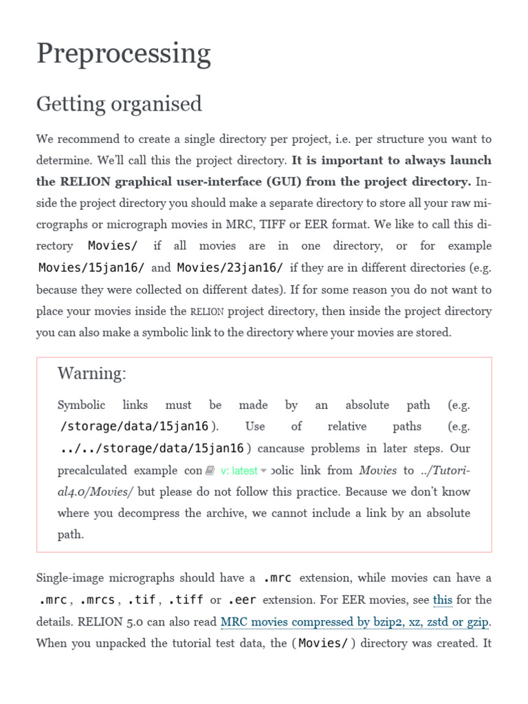 Preprocessing — RELION documentation | Download Free PDF | Computer File | Thread (Computing)