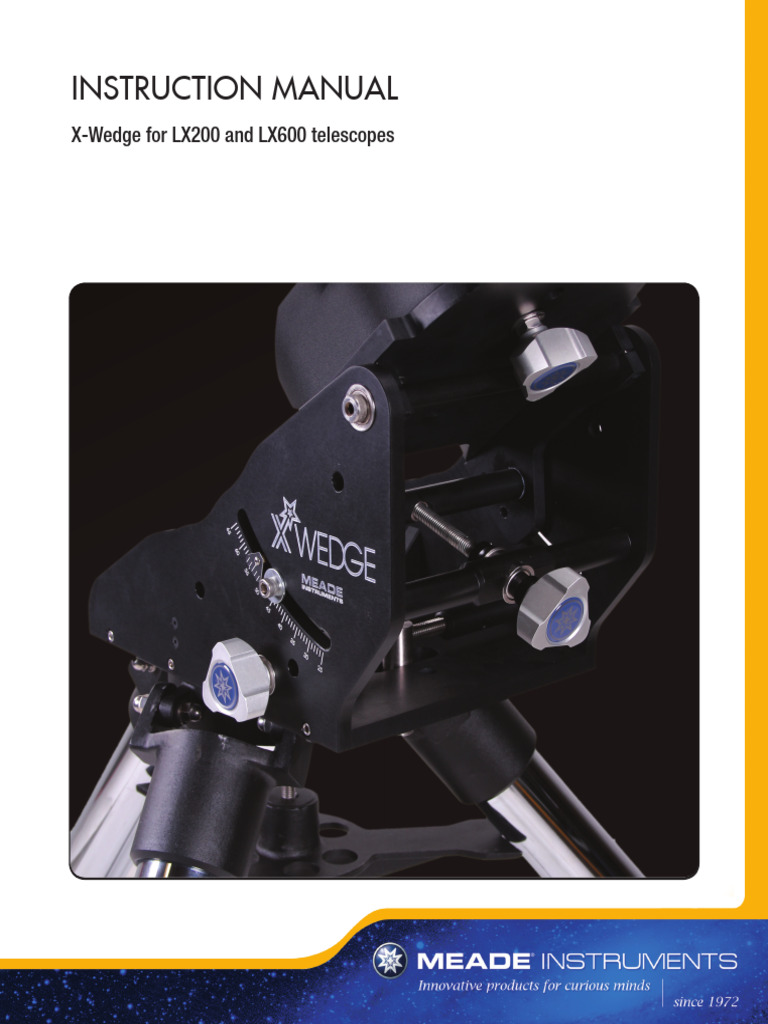 Manual Montura Ecuatorial Meade | PDF | Screw | Compass