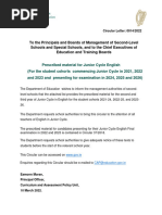 Junior Cycle English Prescribed Texts 2025-2027 | PDF