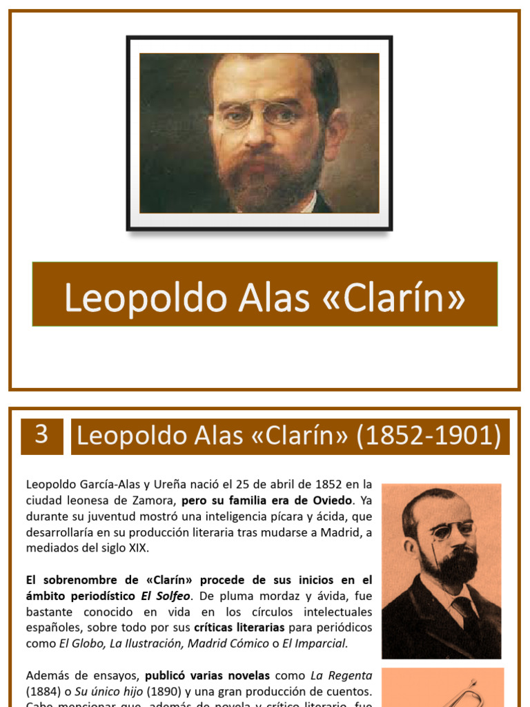 Vida y obra de Leopoldo Alas "Clarín" | PDF