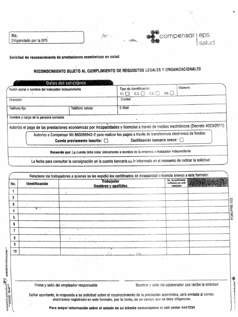 Formato Incapacidades | PDF