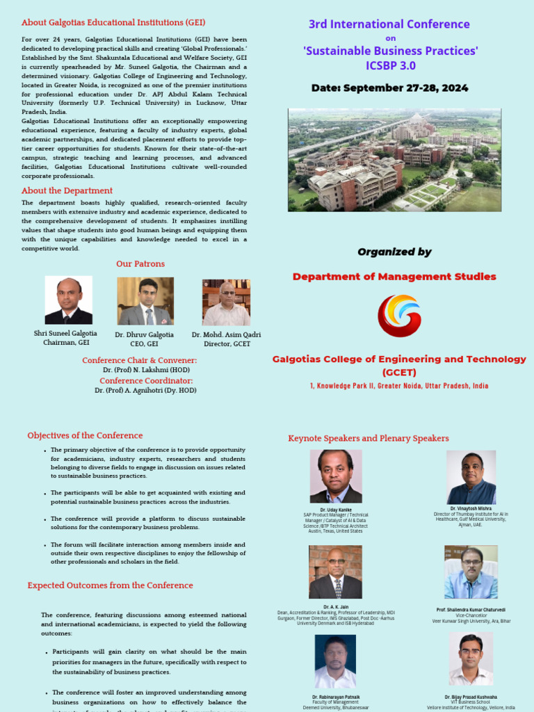 International Conference SBP 3.0 | PDF | Sustainability | Entrepreneurship