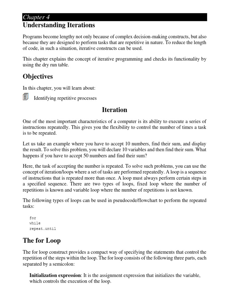 LBPS CHP4 | PDF | Control Flow | Iteration