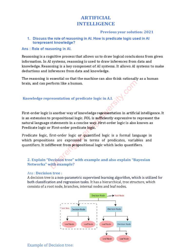 A.I 2021 Beu Pyq Solution | PDF | Applied Mathematics | Artificial Intelligence