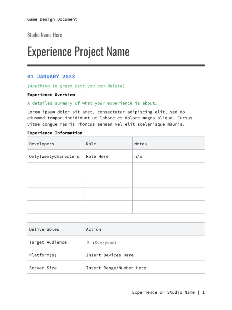 Roblox Design Document [Open-Source] | PDF